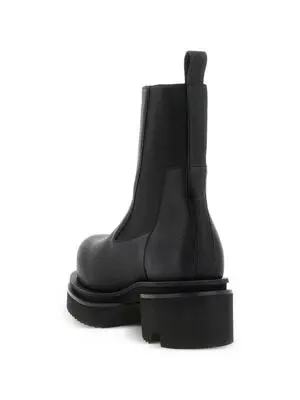 Rick Owens Beetle Bogun Leather Chelsea Boots - Black