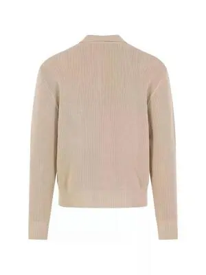 LARDINI Ribbed Half-zip Sweater