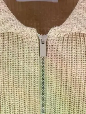 LARDINI Ribbed Half-zip Sweater