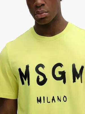 MSGM Logo-detail T-shirt - Yellow