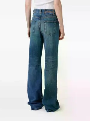 Iceberg Logo-patch Flared Jeans - Blue