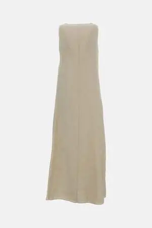 M.S.M. MILANO Sleeveless Linen Maxi Dress