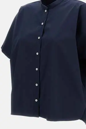M.S.M. MILANO Cotton Blend Mandarin Collar Shirt