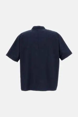 M.S.M. MILANO Cotton Blend Mandarin Collar Shirt