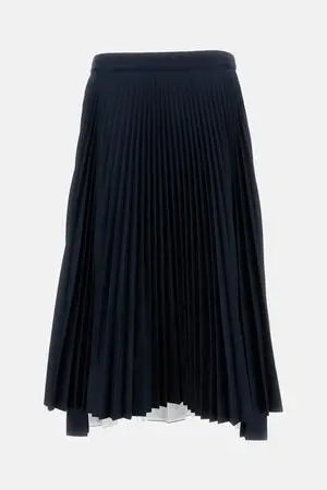Plan C Pleated Midi Skirt