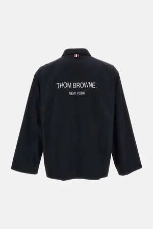 Thom Browne Single-breasted Jacket With Flap Pockets - Blu