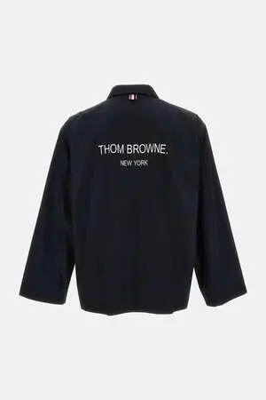 Thom Browne Single-breasted Jacket With Flap Pockets - Blue