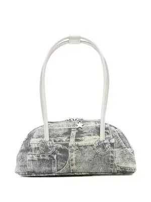 MARGESHERWOOD Printed Suede Shoulder Bag - Grey