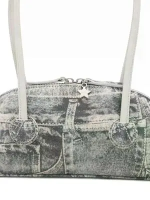 MARGESHERWOOD Printed Suede Shoulder Bag - Grey
