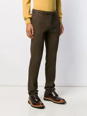 DELL'OGLIO Straight-leg Trousers - Brown