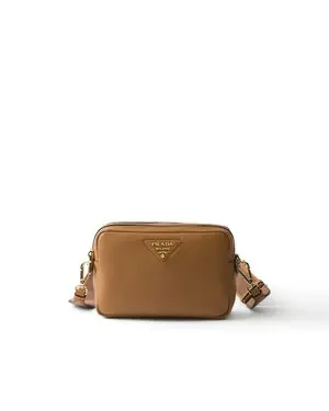 Prada Small Leather Shoulder Bag - Caramel