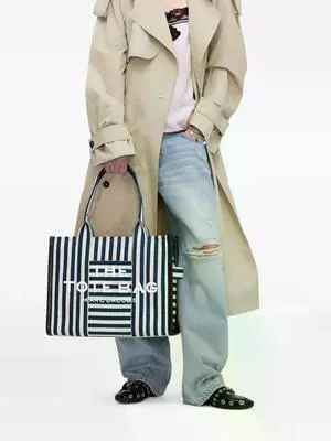 Marc Jacobs The Large Stripe Canvas Tote Bag - Blue