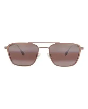 Maui Jim Aviator Frame Titanium Sunglasses - Pink Pink Rose (r542/19a)
