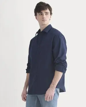 Everlane Lightweight Oversized Oxford Shirt - Navy
