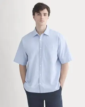 Everlane Lightweight Short-sleeve Oxford Shirt - Light Blue