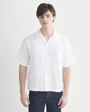 Everlane Cropped Resort Shirt - White