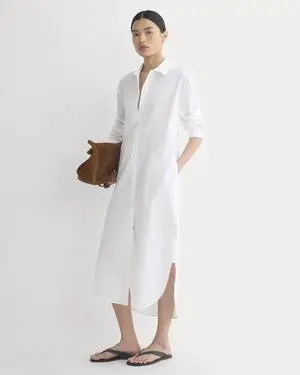 Everlane Ultrasoft Cotton Midi Shirtdress - White