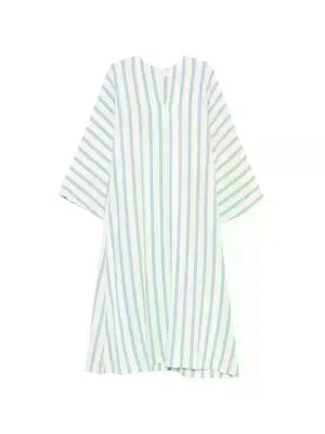 Bondi Born Finn Striped V-neck Maxi Dress - Neutrals
