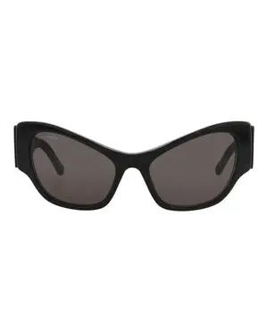 Balenciaga Cat Eyeframe Recycled Acetate Sunglasses - Black Black Grey (bb0259s/30013976/001)