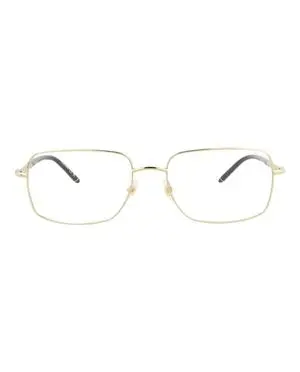 Montblanc Square Frame Metal Optical Frames - Gold Gold Transparent (mb0072o/30007957/003)