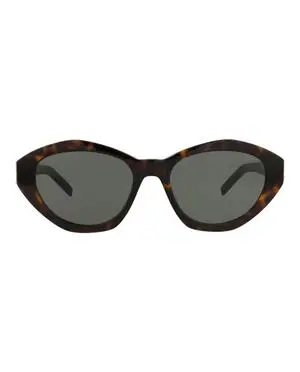 Saint Laurent Cat Eye Frame Acetate Sunglasses - Havana Havana Grey (slm60/30008537/002)
