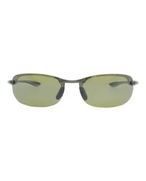 Maui Jim Round Frame Sunglasses - Grey Grey Green (ht405/11)