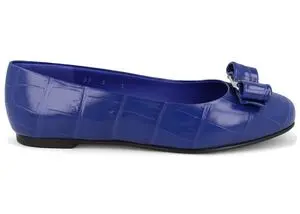 FERRAGAMO Varina Croc Ballet Flats
