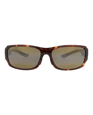 Maui Jim Shieldframe Injection Sunglasses - Tortoise Tortoise Bronze (h441/10)