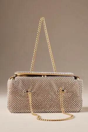 JEWEL BY BADGELY MISCHKA Juniper Crystal Mesh Bag - Gold