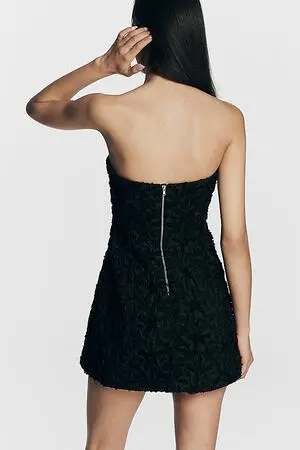 Bardot Karoline Strapless Textured Mini Dress - Black