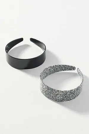 SIMPLY NOVA Headbands Set - Black Pattern