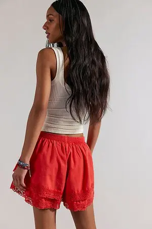 Free People Full Harmony Tiered Mini Shorts