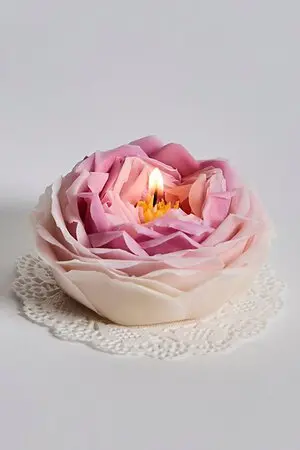 HOUSE OF SHOKUNIN Rose Pompadour Candle - Pink