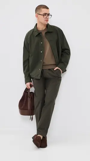 Missoni Zigzag Panel Cotton Trousers - Peat