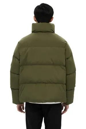 ALPHA STYLE Leverett Cropped Down Puffer - Green