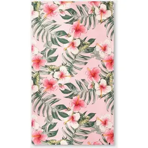 DEUX PAR DEUX Lightweight Hibiscus Beach Towel