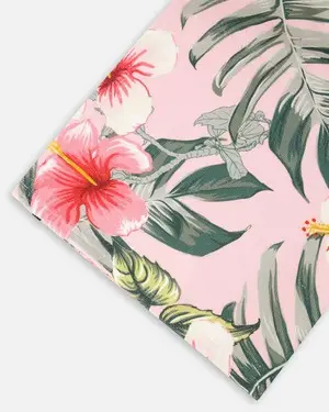 DEUX PAR DEUX Lightweight Hibiscus Beach Towel