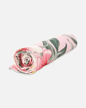 DEUX PAR DEUX Lightweight Hibiscus Beach Towel