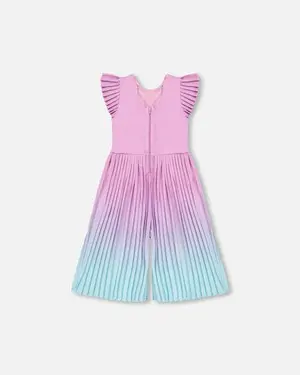 DEUX PAR DEUX Capri Gradient Short-sleeve Jumpsuit