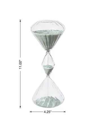 GLITZHOME Set Of 2 Geometric Tri-layer Hourglasses 60-minute Sand Timers