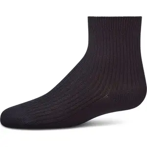 MEMOI Ribbed Crew Socks - Navy