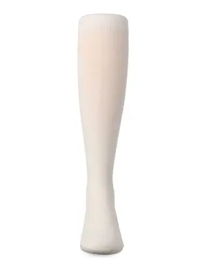 MEMOI Back Bow Trimmed Knee Socks - Winter White
