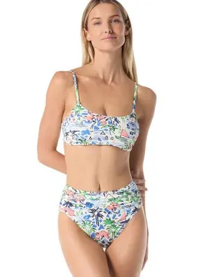 Kate Spade New York Coastal Town Shirred Bralette Swim Top