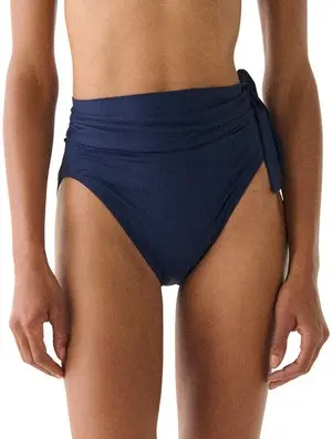 Kate Spade New York High Waist Bikini Bottom - Planetary Navy
