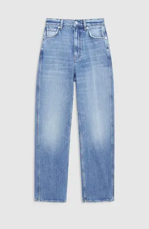 ANINE BING Jane Jean Slim Fit High-rise Denim - Cascade Blue