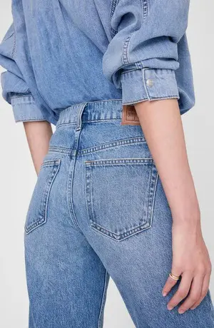 ANINE BING Jane Jean Slim Fit High-rise Denim - Cascade Blue