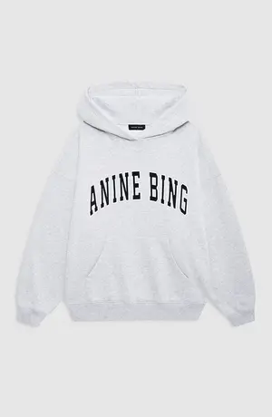 ANINE BING Cotton Fleece Harvey Sweatshirt