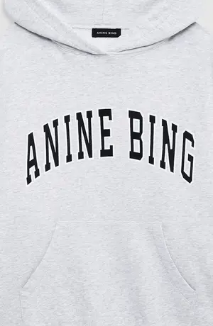 ANINE BING Cotton Fleece Harvey Sweatshirt