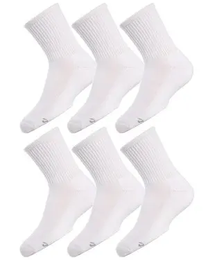 MEMOI Crew Sport Socks 3-pack - White-white-white