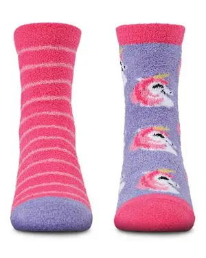 MEMOI Unicorn Fuzzy Socks Set